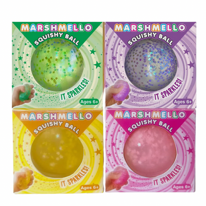 Marshmello Sparkle Squishy Ball – The Store Before Time